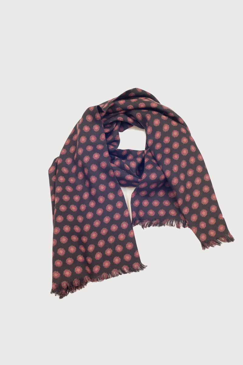 F. Marino Dark Brown Silk/Wool Scarf – Sordillos: Fine Menswear